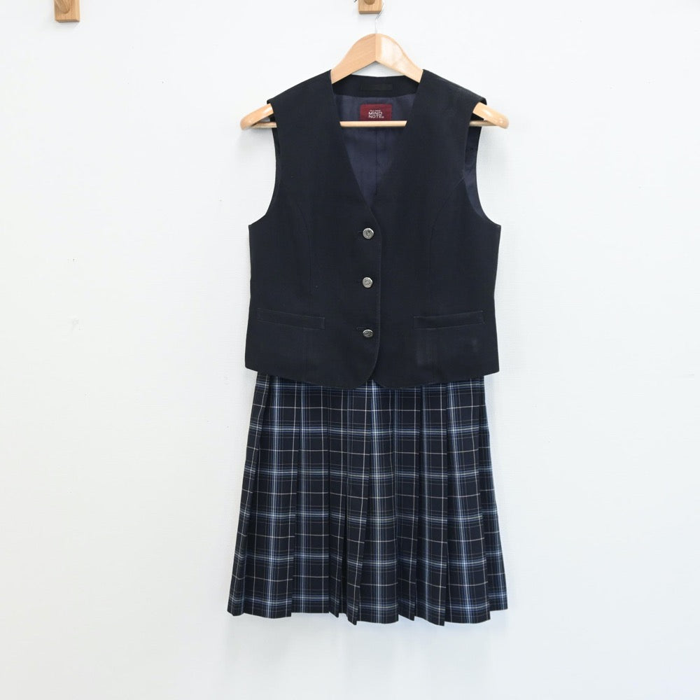 【中古制服】東京都 東京都立第一商業高等学校 女子制服 2点(ベスト・スカート)sf008778【リサイクル学生服】 中古制服通販パレイド