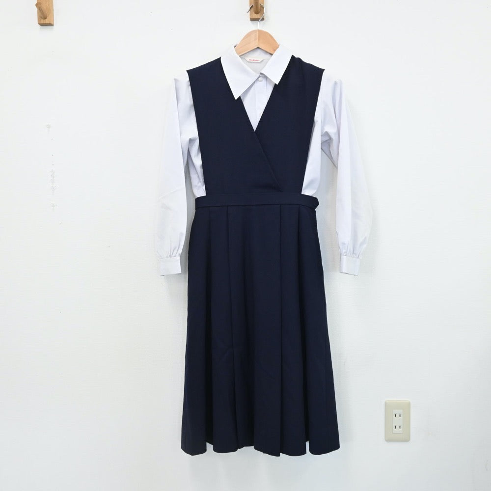 【中古制服】和歌山県 和歌山信愛高等学校 女子制服 3点(シャツ・ジャンパースカート)sf008985【リサイクル学生服】 中古制服通販パレイド