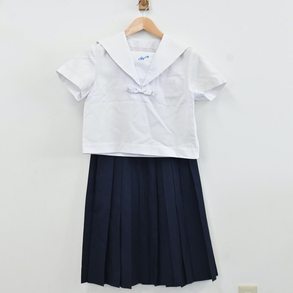 【中古制服】長崎県 長崎西高等学校 女子制服 3点（セーラー服・スカート）sf009312【リサイクル学生服】 中古制服通販パレイド
