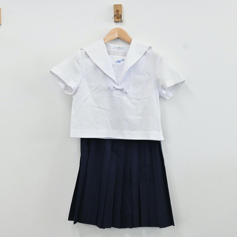 【中古制服】長崎県 長崎西高等学校 女子制服 3点（セーラー服・スカート）sf009313【リサイクル学生服】 中古制服通販パレイド