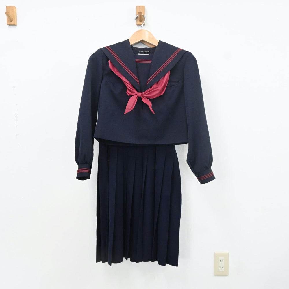【中古制服】福岡県 城南中学校 女子制服 3点(セーラー服・ジャンパースカート)sf009549【リサイクル学生服】 中古制服通販パレイド