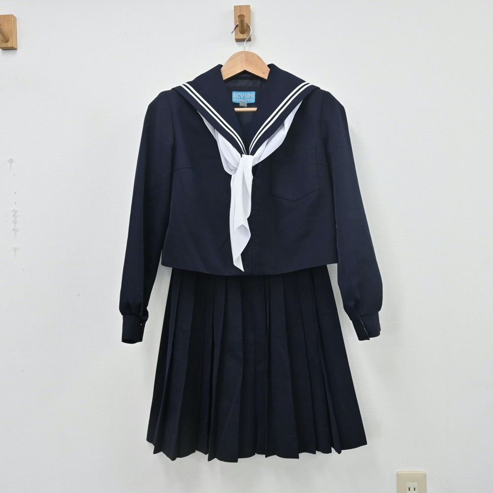 【中古制服】愛知県 武豊中学校 女子制服 3点(セーラー服・スカート)sf009896【リサイクル学生服】 中古制服通販パレイド