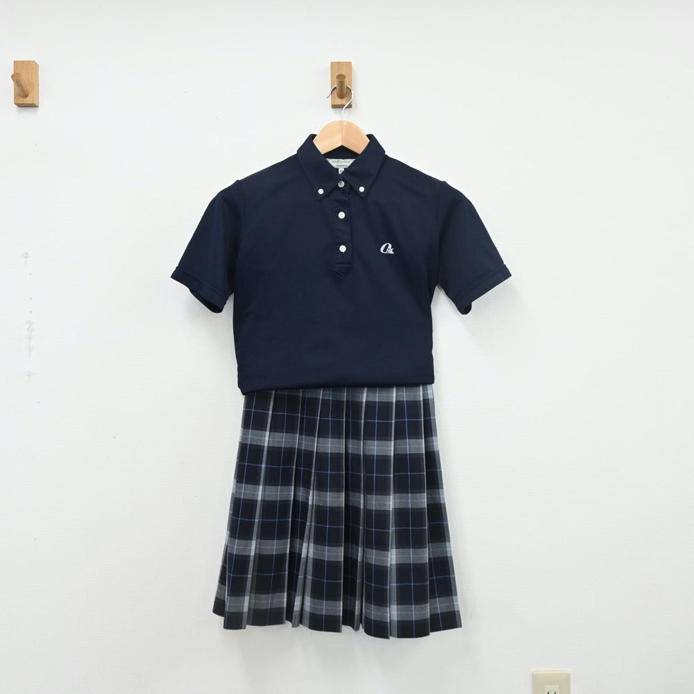 【中古制服】鹿児島県 鹿屋中央高等学校 女子制服 3点（シャツ・スカート）sf010085【リサイクル学生服】 中古制服通販パレイド