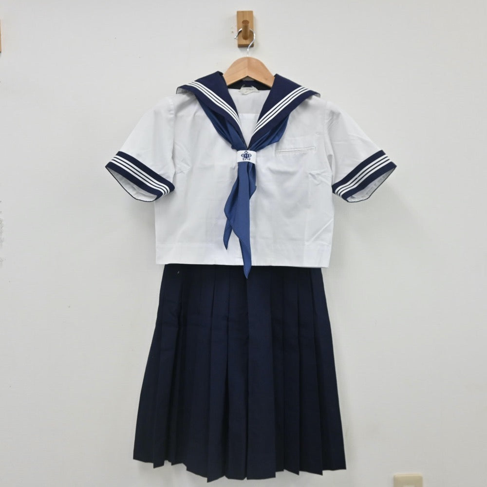 【中古制服】埼玉県 仲町中学校 女子制服 3点（セーラー服・スカート）sf010687【リサイクル学生服】 中古制服通販パレイド