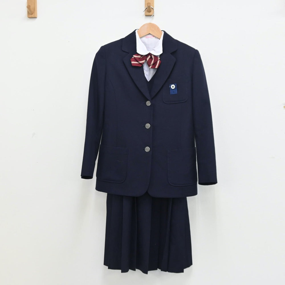 【中古制服】東京都 大田区立貝塚中学校 女子制服 4点（ブレザー・シャツ・ジャンパースカート）sf010806【リサイクル学生服】 中古