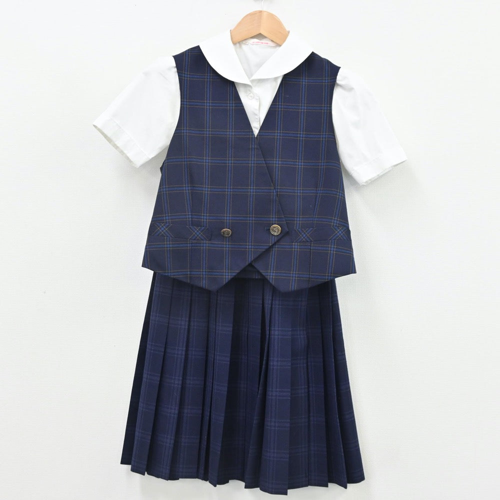 【中古制服】愛知県 猿投農林高等学校 女子制服 4点（シャツ・ベスト・スカート）sf010990【リサイクル学生服】 中古制服通販パレイド