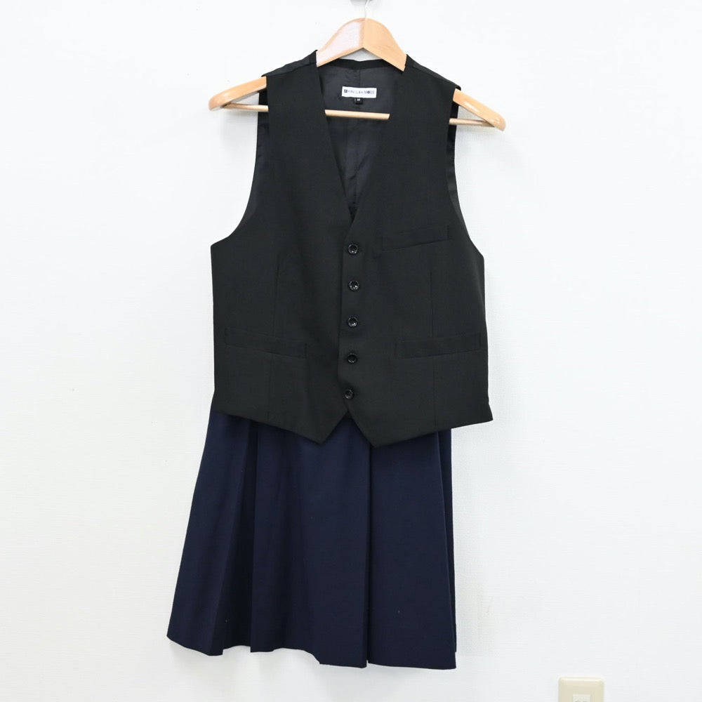 【中古制服】茨城県 土浦第一高等学校 女子制服 2点（ベスト・スカート）sf011139【リサイクル学生服】 中古制服通販パレイド