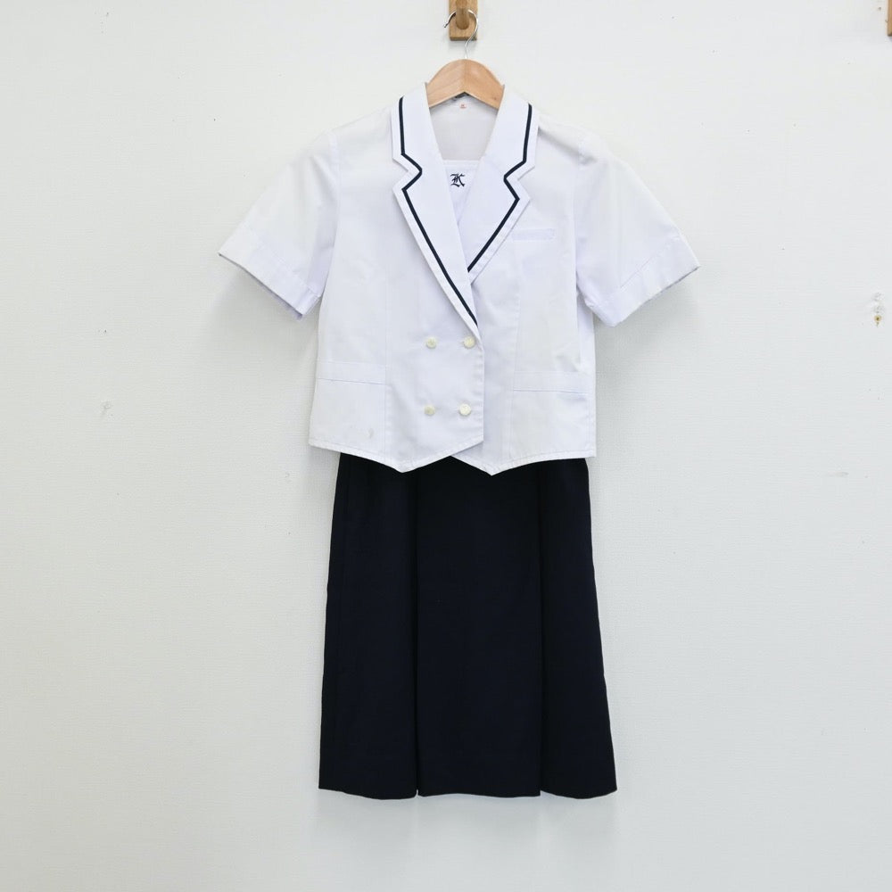 【中古制服】和歌山県 近畿大学附属和歌山高等学校 女子制服 2点(シャツ・スカート)sf011336【リサイクル学生服】 中古制服通販パレイド