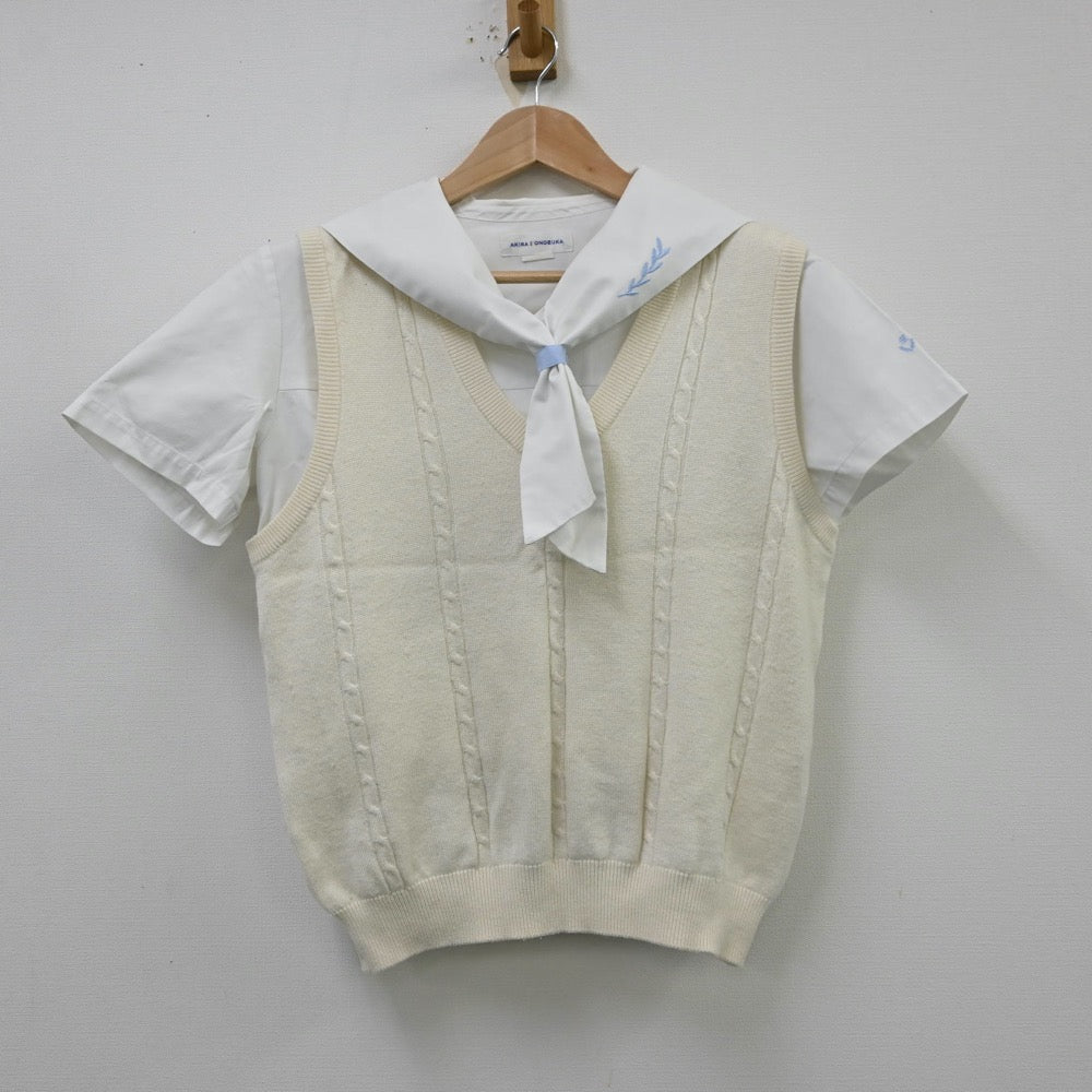 【中古制服】愛知県 名城大学附属高等学校 女子制服 3点（セーラー服・ニットベスト）sf012216【リサイクル学生服】 中古制服通販パレイド
