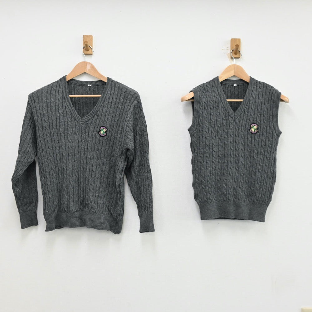 【中古制服】千葉県 昭和学院秀英中学校 女子制服 2点（ニット・ニットベスト）sf012368【リサイクル学生服】 中古制服通販パレイド