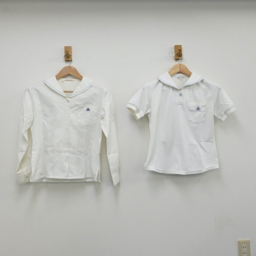 【中古制服】福岡県 久留米大学附設中学校 女子制服 2点（シャツ）sf012378【リサイクル学生服】 中古制服通販パレイド