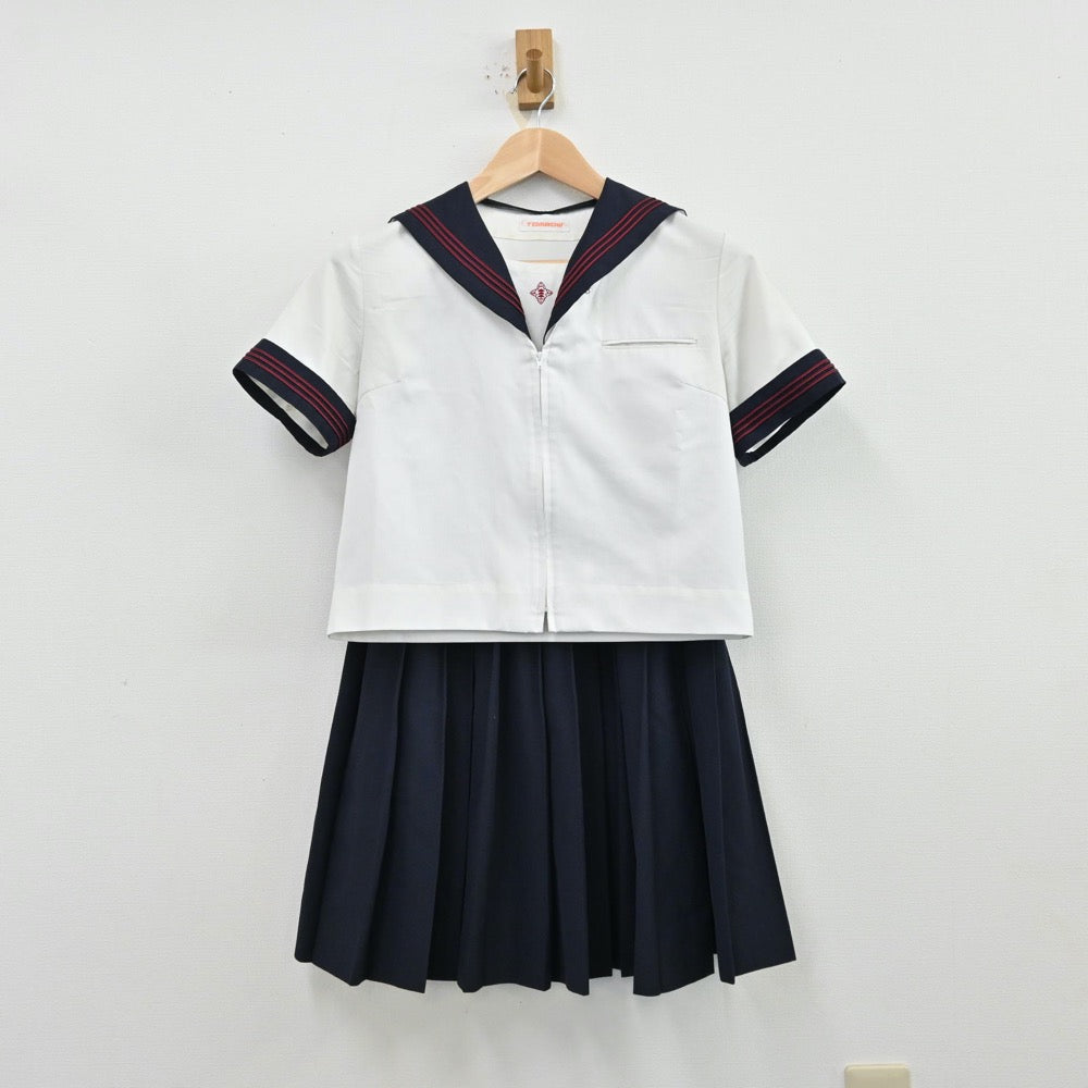 【中古制服】東京都 日本大学豊山女子中学校 女子制服 3点（セーラー服・スカート）sf012470【リサイクル学生服】 中古制服通販パレイド