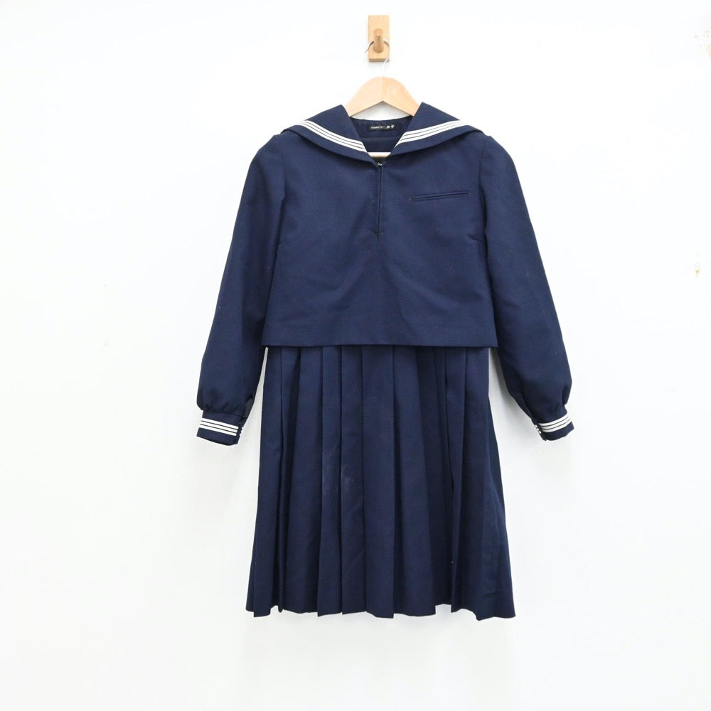 【中古制服】福岡県 福岡県立修猷館高等学校 女子制服 2点（セーラー服・ジャンパースカート）sf012512【リサイクル学生服】 中古制服