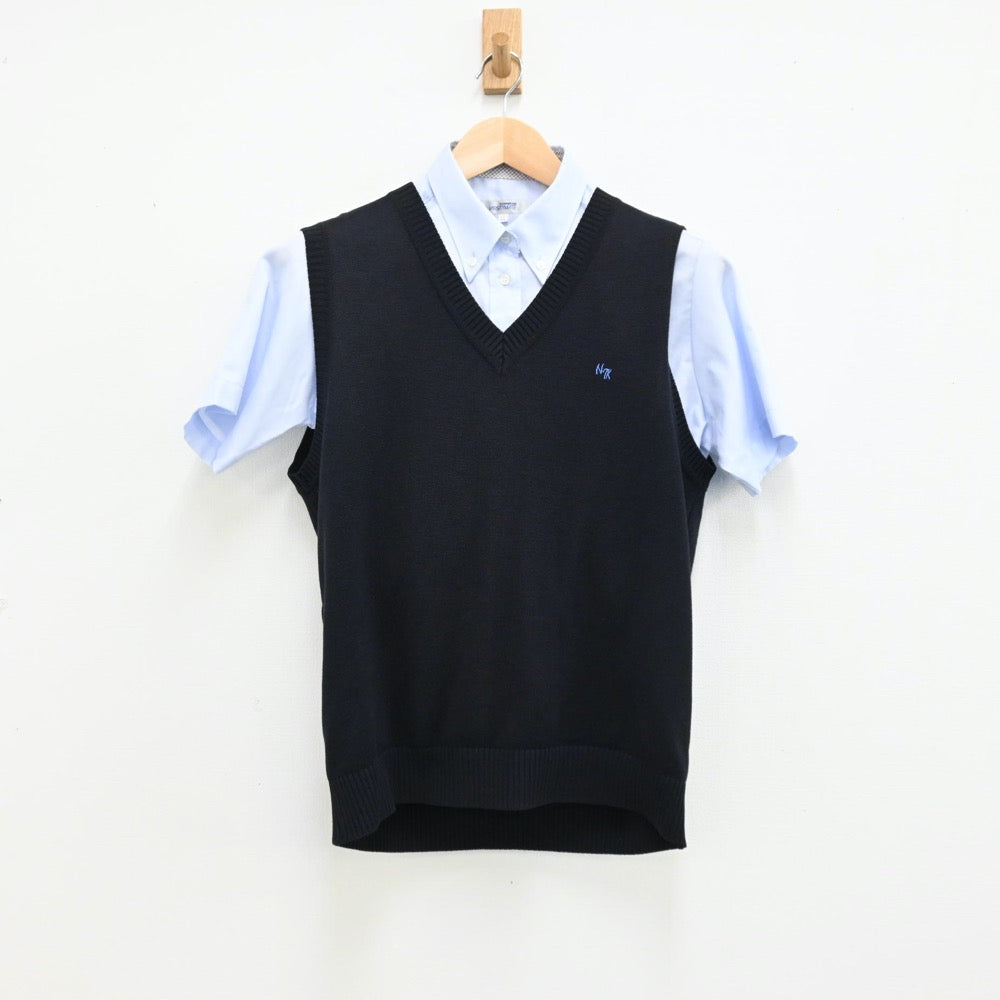 【中古制服】千葉県 日本体育大学柏高等学校 女子制服 3点（シャツ・ニットベスト）sf012521【リサイクル学生服】 中古制服通販パレイド