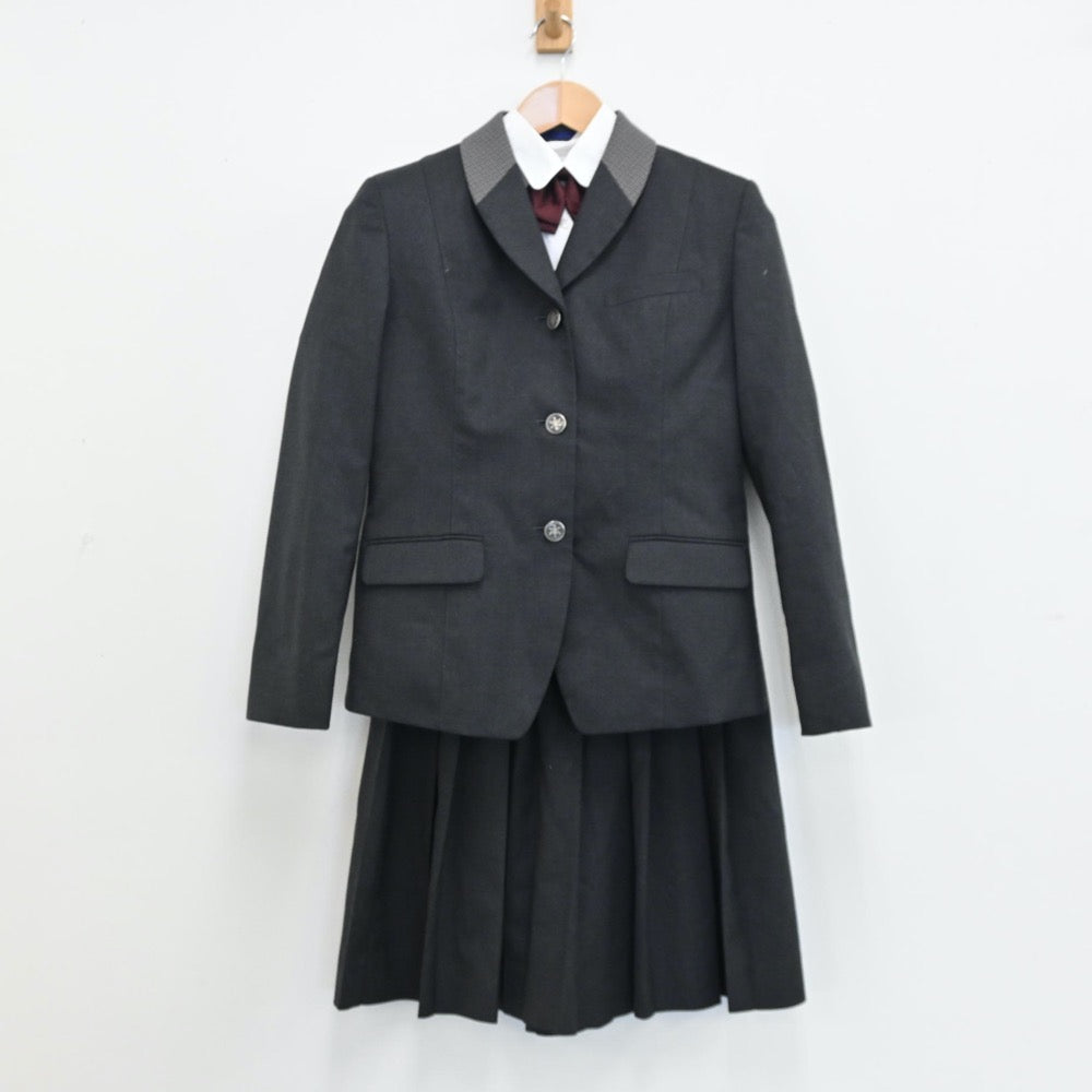 【中古制服】滋賀県 滋賀県立野洲高等学校 女子制服 5点（ブレザー・シャツ・ニット・スカート）sf012919【リサイクル学生服】 中古
