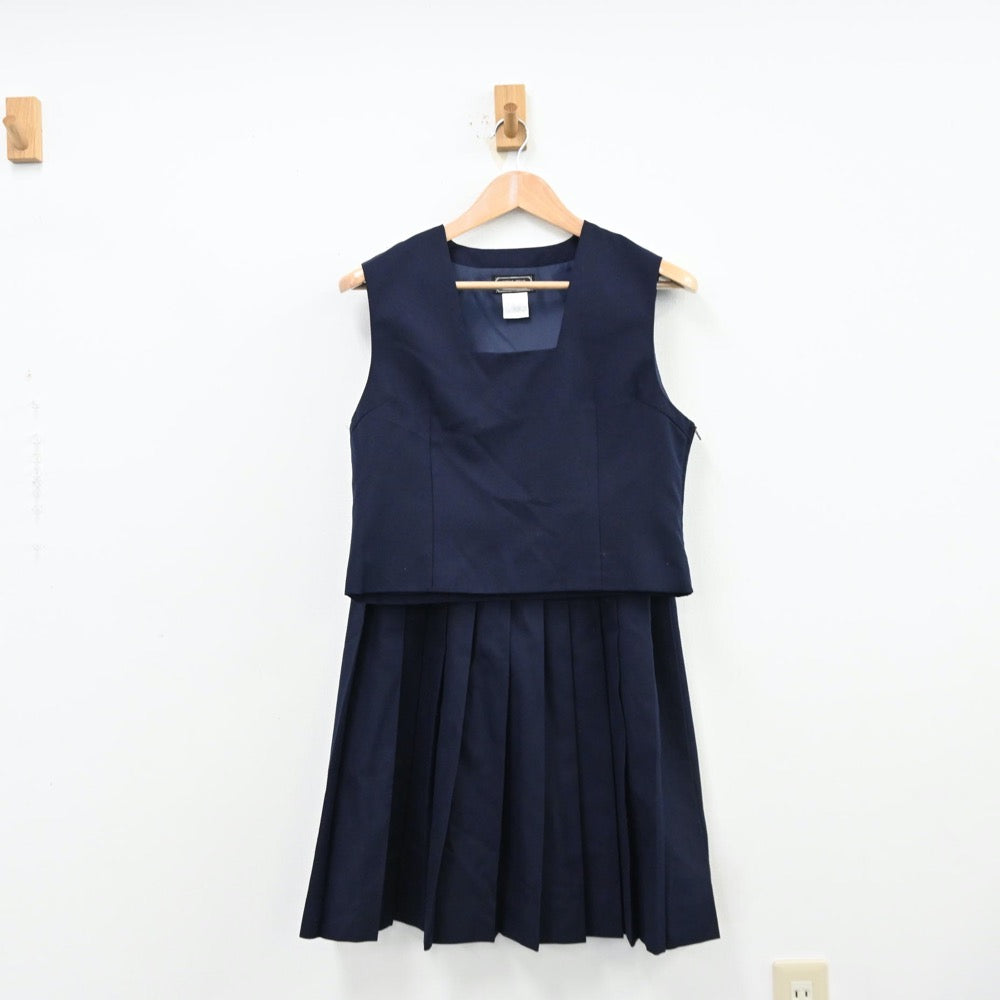 【中古制服】埼玉県 蕨第一中学校 女子制服 2点（ベスト・スカート）sf013089【リサイクル学生服】 中古制服通販パレイド