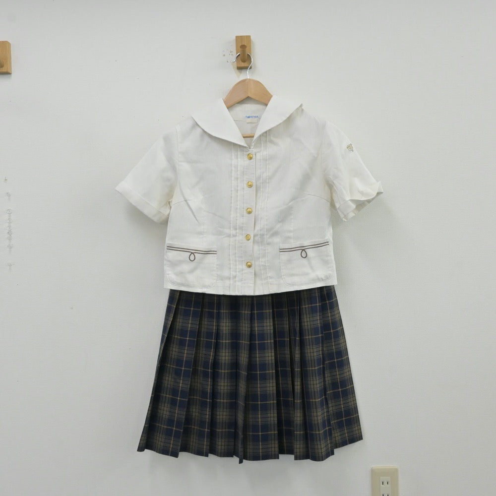 【中古制服】大分県 大分東明高等学校 女子制服 2点（セーラー服・スカート）sf013131【リサイクル学生服】 中古制服通販パレイド