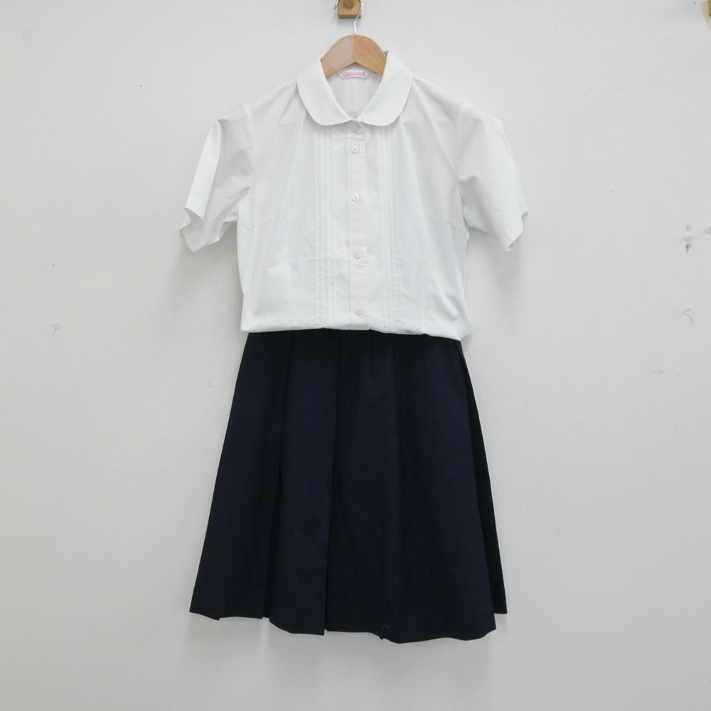 【中古制服】群馬県 前橋女子高等学校 女子制服 3点（シャツ・スカート）sf013271【リサイクル学生服】 中古制服通販パレイド
