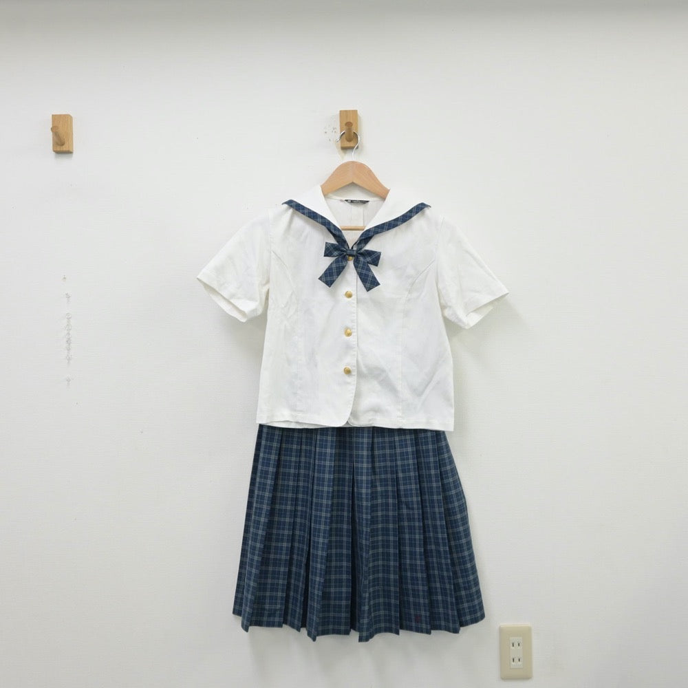 【中古制服】三重県 津商業高等学校 女子制服 3点(セーラー服・スカート)sf013289【リサイクル学生服】 中古制服通販パレイド