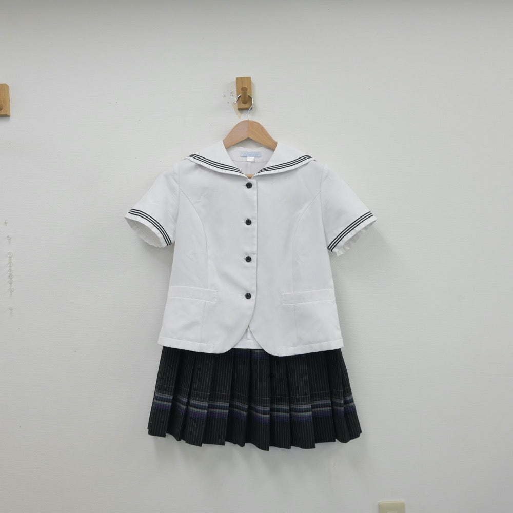 【中古制服】大阪府 賢明学院高等学校 女子制服 2点（セーラー服・スカート）sf013350【リサイクル学生服】 中古制服通販パレイド