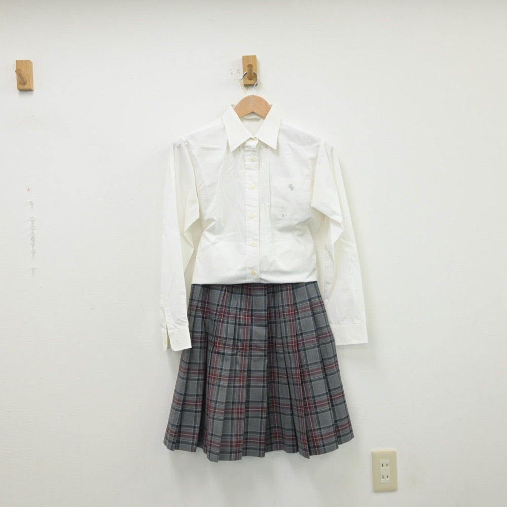 【中古制服】東京都 東京女子学園中学校 女子制服 2点（シャツ・スカート）sf013361【リサイクル学生服】 中古制服通販パレイド