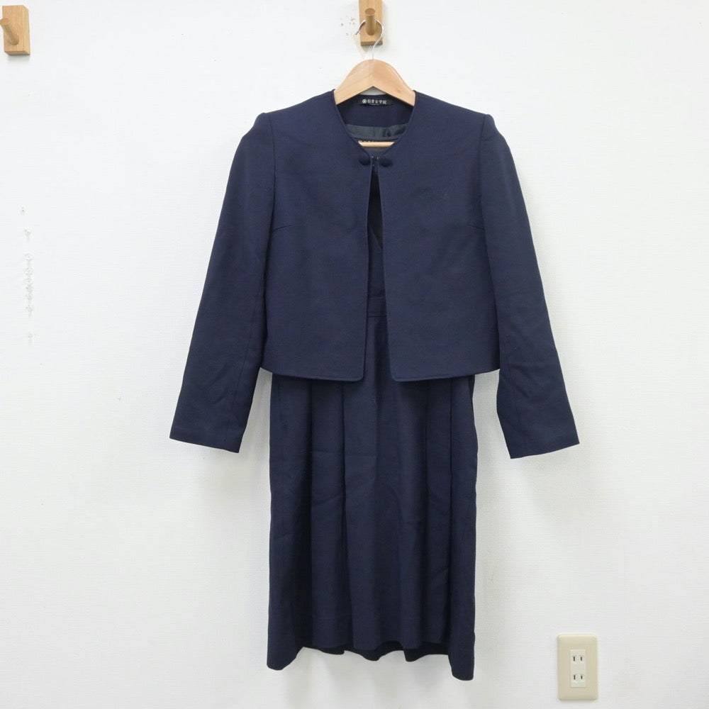【中古制服】熊本県 熊本信愛女学院中学校 女子制服 5点（ブレザー・ニット・ニット・ジャンパースカート）sf013842【リサイクル学生服
