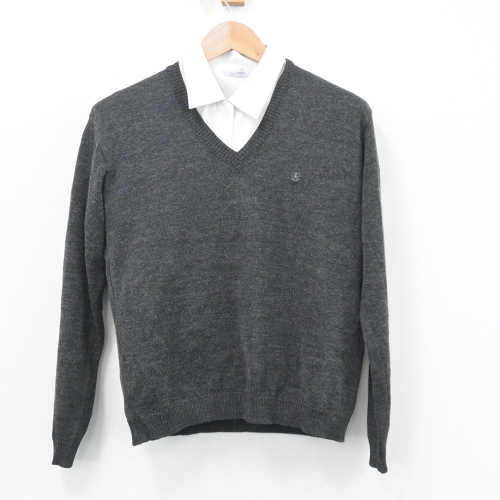 【中古制服】京都府 京都聖母女学院中学校・高等学校 女子制服 2点（シャツ・ニット）sf014484【リサイクル学生服】 中古制服通販パレイド