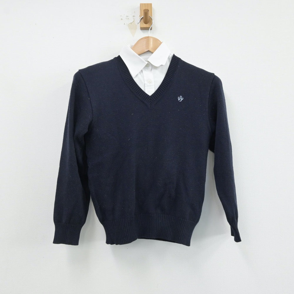 【中古制服】埼玉県 草加高等学校 女子制服 2点（シャツ・ニット）sf014602【リサイクル学生服】 中古制服通販パレイド