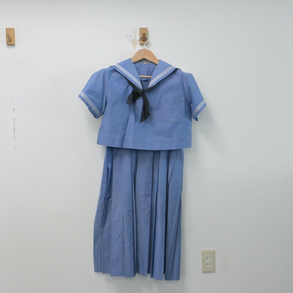 【中古制服】福岡県 福岡女学院中学校・高等学校 女子制服 3点（ジャンパースカート・セーラー服）sf014654【リサイクル学生服】 中古
