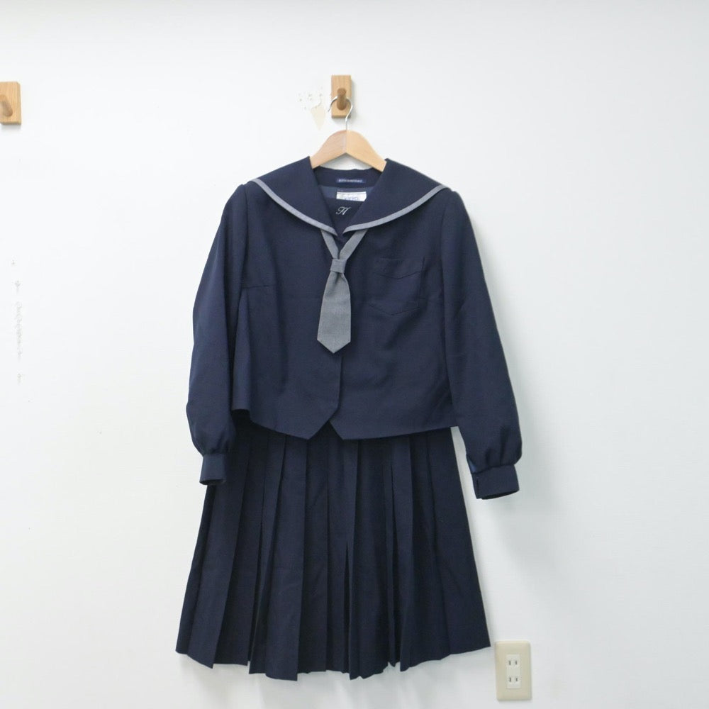 【中古制服】石川県 光野中学校 女子制服 2点（セーラー服・スカート）sf014699【リサイクル学生服】 中古制服通販パレイド