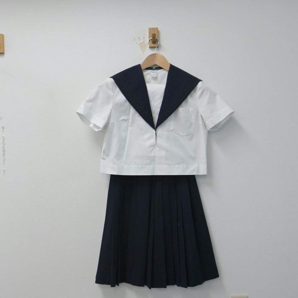 【中古制服】愛知県 熱田高等学校 女子制服 2点（セーラー服・スカート）sf014701【リサイクル学生服】 中古制服通販パレイド