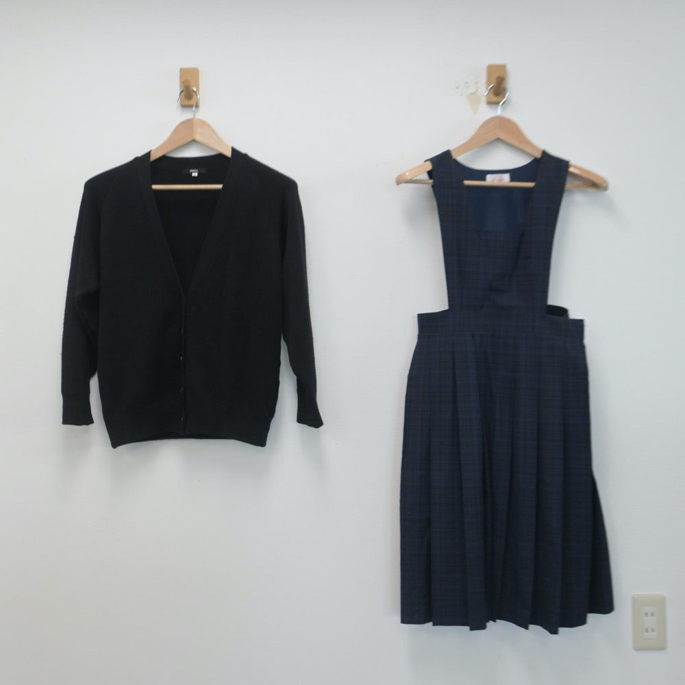 【中古制服】福岡県 城南中学校 女子制服 2点（ニット・ジャンパースカート）sf014711【リサイクル学生服】 中古制服通販パレイド
