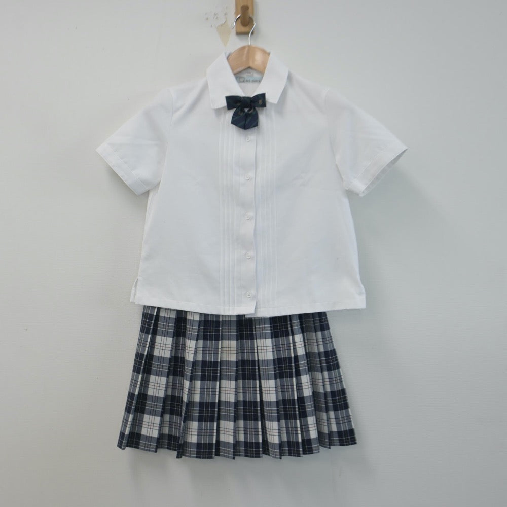【中古制服】広島県 山陽女学園中等部 女子制服 4点（シャツ・スカート）sf014748【リサイクル学生服】 中古制服通販パレイド