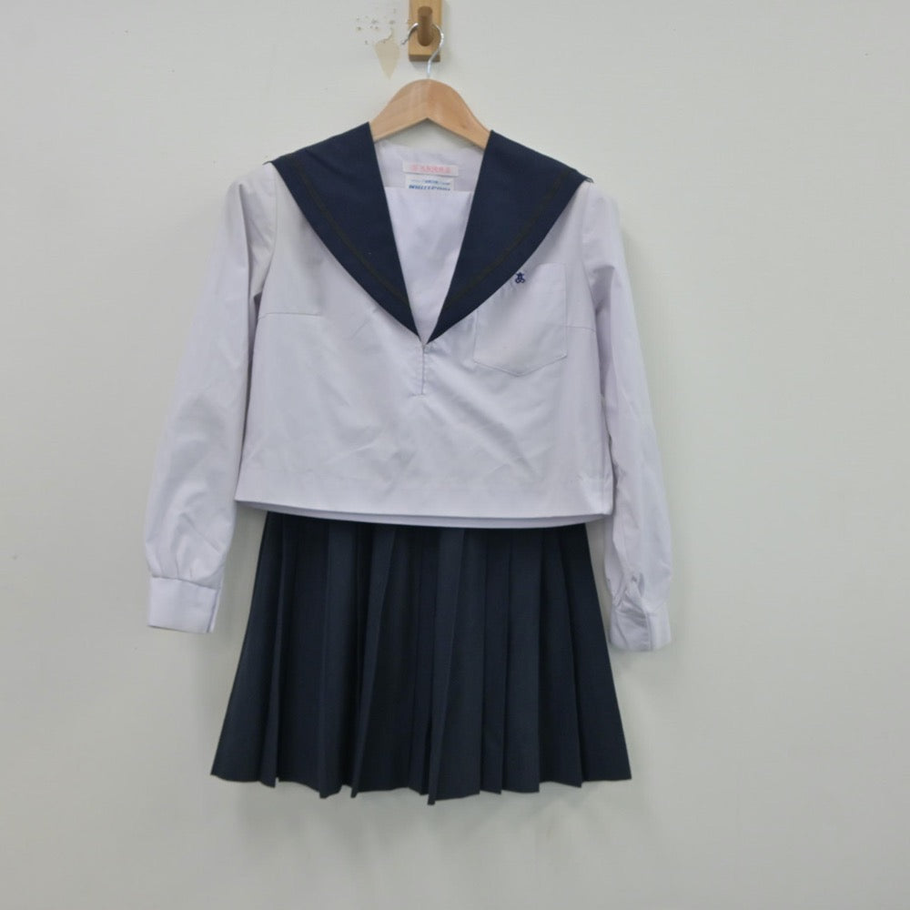 【中古制服】愛知県 愛知県立熱田高等学校 女子制服 2点（セーラー服・スカート）sf014865【リサイクル学生服】 中古制服通販パレイド