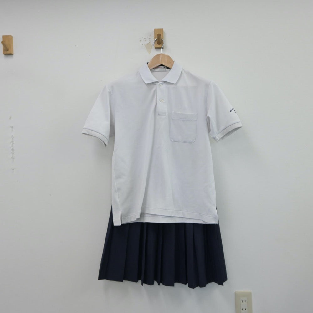 【中古制服】大阪府 寝屋川第五中学校 女子制服 2点（シャツ・スカート）sf015214【リサイクル学生服】 中古制服通販パレイド