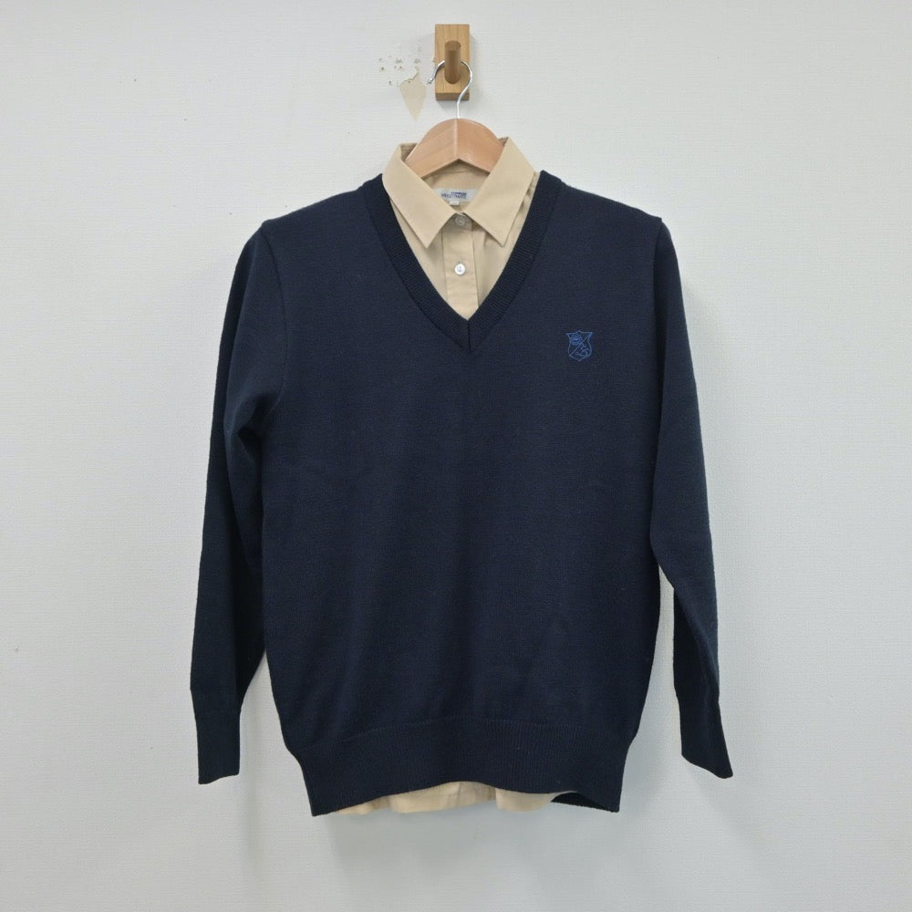 【中古制服】長野県 清泉女学院高等学校 女子制服 2点（シャツ・ニット）sf015229【リサイクル学生服】 中古制服通販パレイド