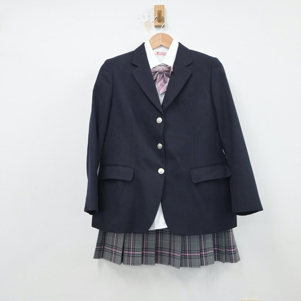【中古制服】神奈川県 クラーク記念国際高等学校 女子制服 5点（ブレザー・シャツ・スカート）sf015237【リサイクル学生服】 中古制服