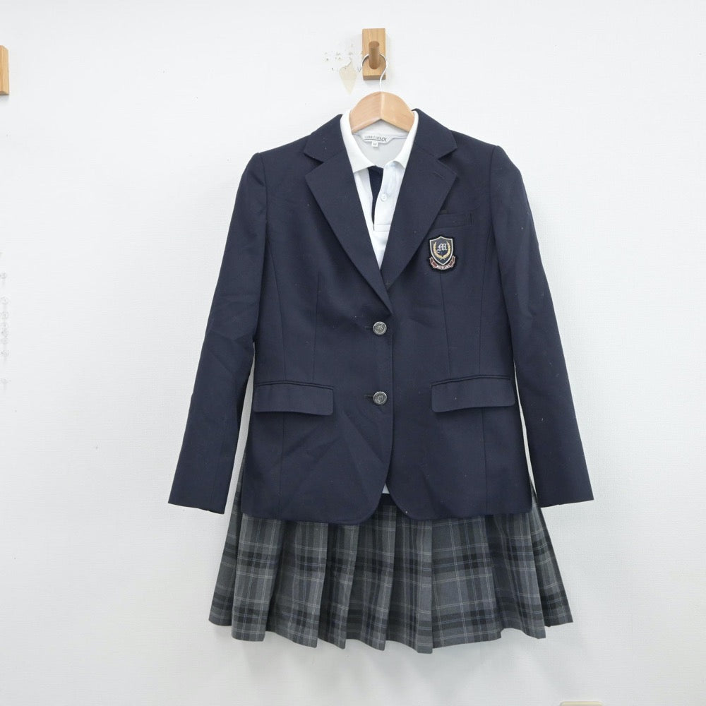 【中古制服】大阪府 弥刀中学校 女子制服 5点（ブレザー・シャツ・ニット・スカート）sf015257【リサイクル学生服】 中古制服通販パレイド