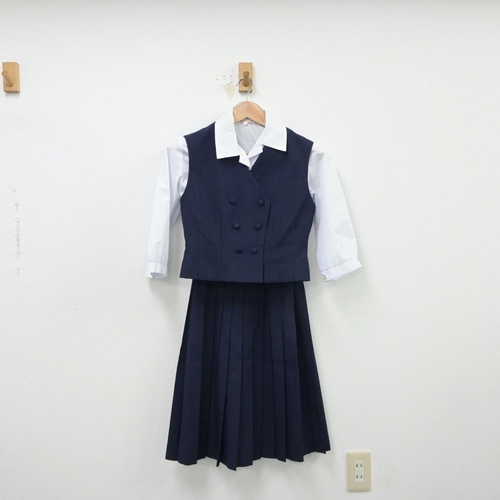 【中古制服】佐賀県 鳥栖高等学校 女子制服 3点（シャツ・ベスト・スカート）sf015364【リサイクル学生服】 中古制服通販パレイド