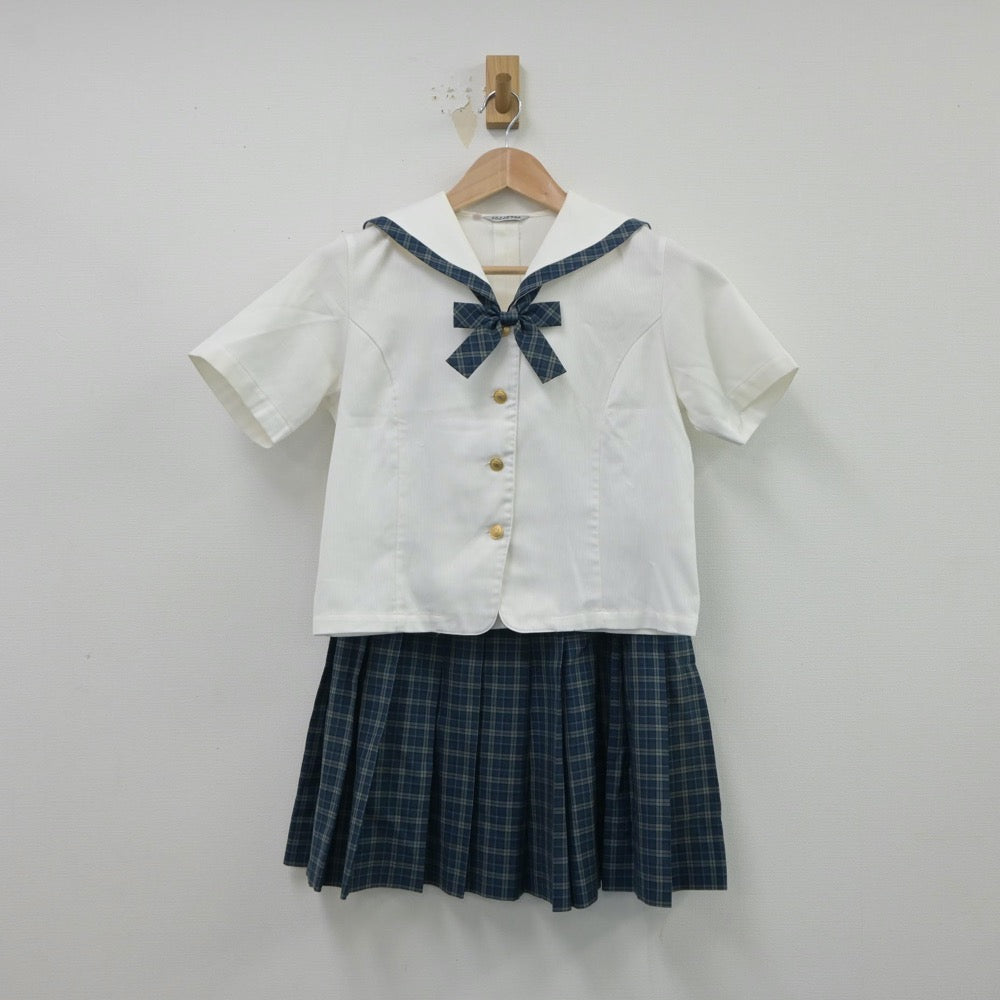 【中古制服】三重県 三重県立津商業高等学校 女子制服 4点(セーラー服・セーラー服・スカート)sf015426【リサイクル学生服】 中古