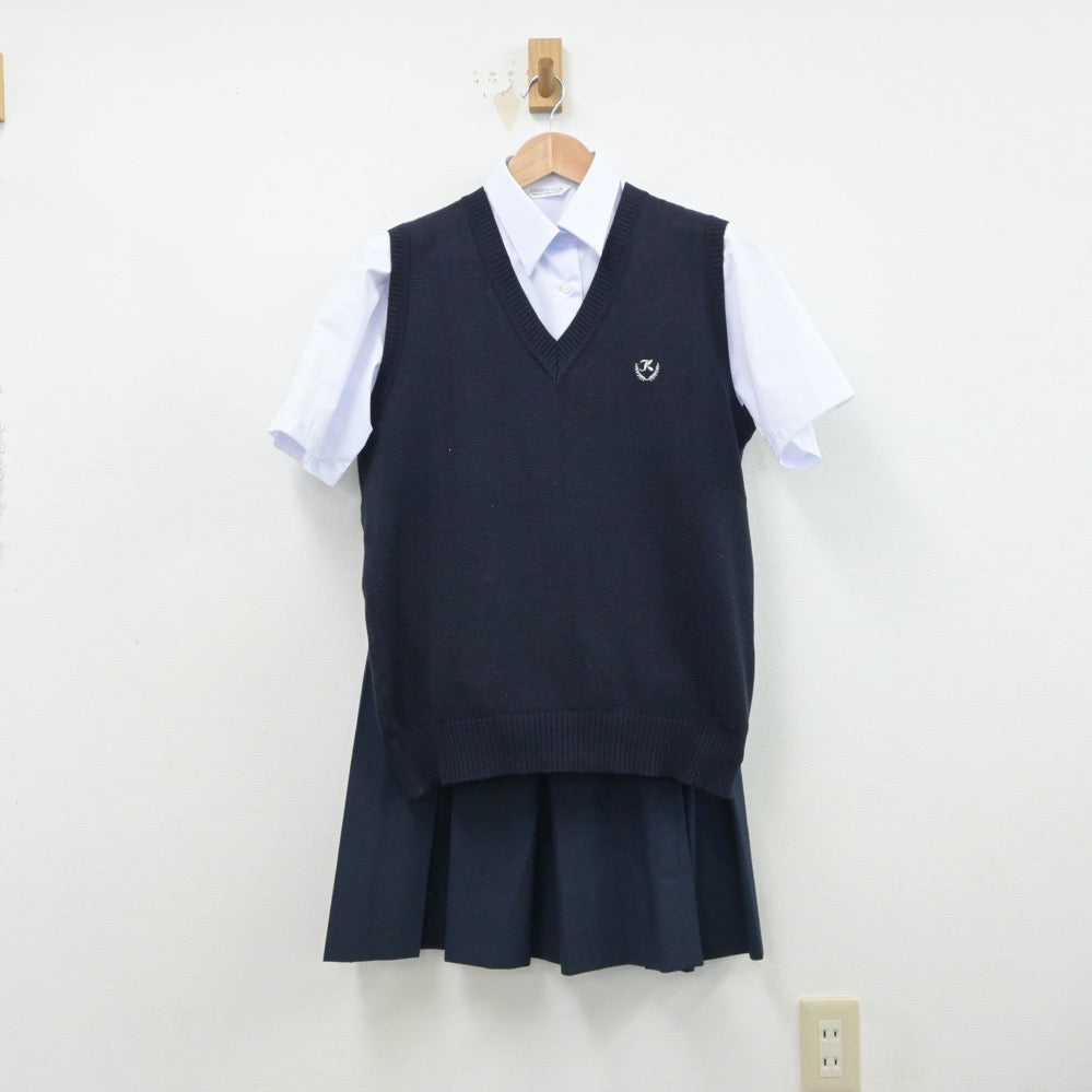 【中古制服】神奈川県 春日台中学校 女子制服 3点（シャツ・ニットベスト・スカート）sf015542【リサイクル学生服】 中古制服通販パレイド