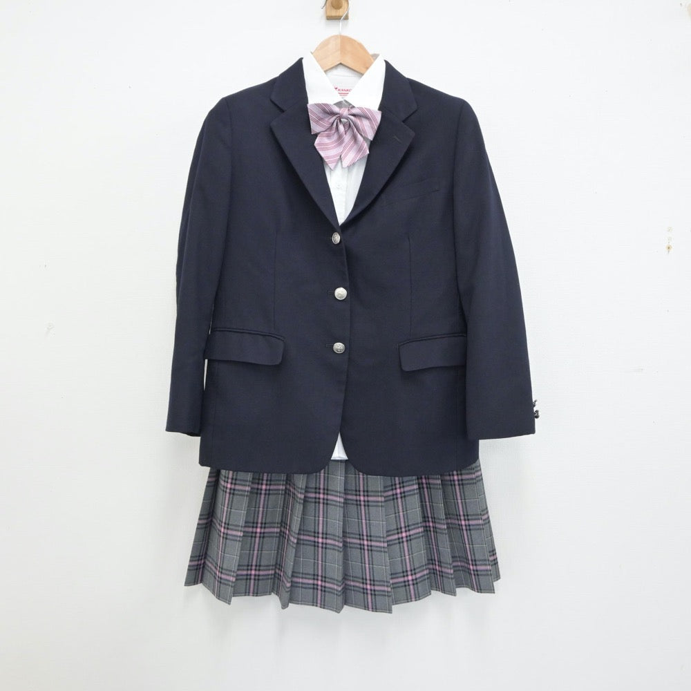 【中古制服】神奈川県 クラーク記念国際高等学校 女子制服 5点（ブレザー・シャツ・スカート）sf015817【リサイクル学生服】 中古制服