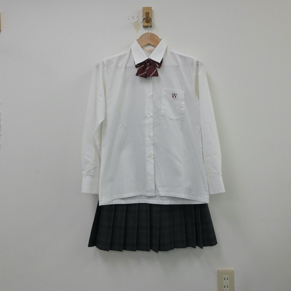 【中古制服】岐阜県 岐阜済美高等学校 女子制服 3点（シャツ・スカート）sf016047【リサイクル学生服】 中古制服通販パレイド