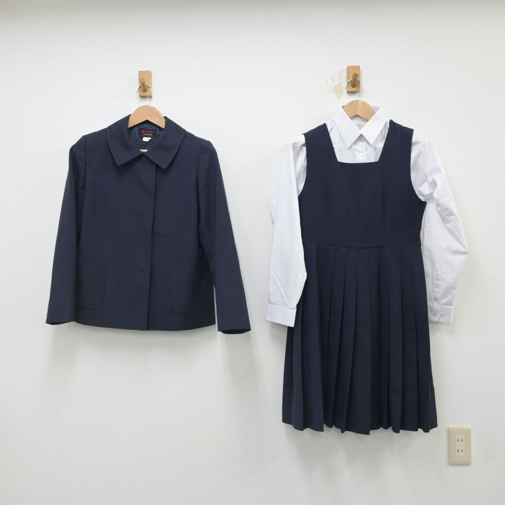 【中古制服】岡山県 御南中学校 女子制服 3点(ブレザー・シャツ・ジャンパースカート)sf016094【リサイクル学生服】 中古制服通販パレイド