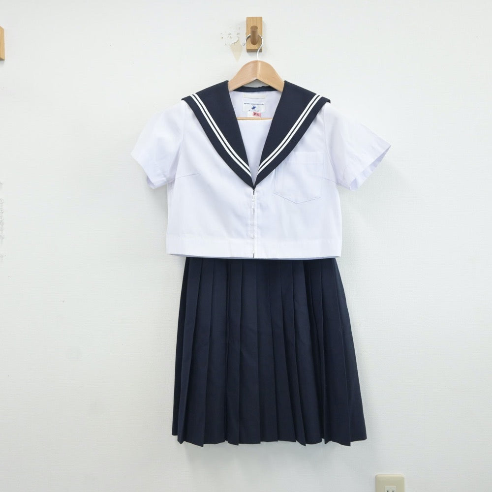 【中古制服】愛知県 八幡中学校 女子制服 2点（セーラー服・スカート）sf017085【リサイクル学生服】 中古制服通販パレイド