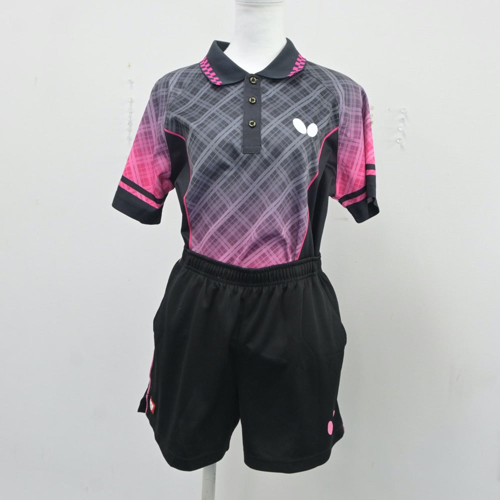 【中古制服】茨城県 東海南中学校卓球部ユニフォーム 女子制服 2点（部活ユニフォーム 上・部活ユニフォーム 下）sf017266【リサイクル