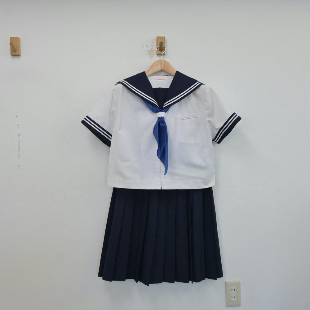 【中古制服】千葉県 高洲中学校 女子制服 3点（セーラー服・スカート）sf017291【リサイクル学生服】 中古制服通販パレイド