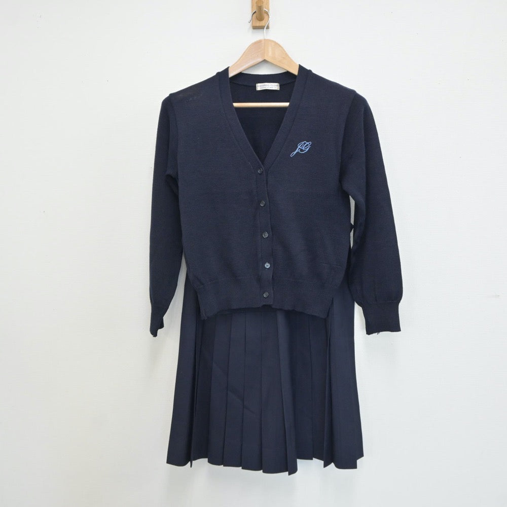 【中古制服】東京都 十文字高等学校 女子制服 3点（ニット・スカート）sf017393【リサイクル学生服】 中古制服通販パレイド