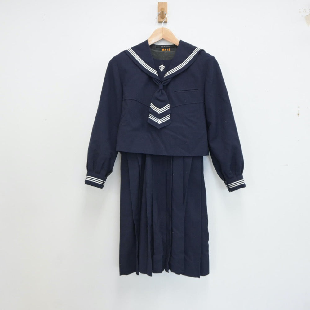 【中古制服】宮城県 仙台白百合高等学校 女子制服 3点(セーラー服・スカート)sf017402【リサイクル学生服】 中古制服通販パレイド