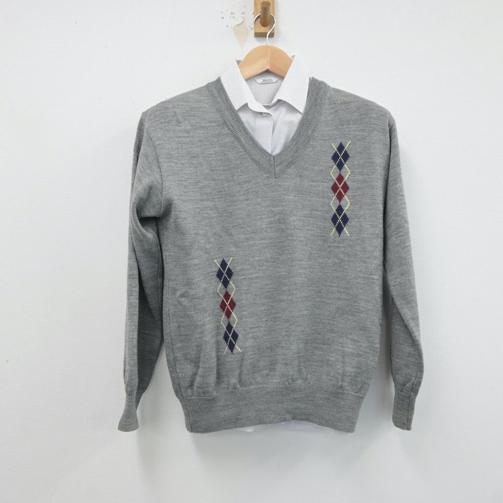 【中古制服】山口県 山口県立成進高等学校 女子制服 2点（シャツ・ニット）sf017774【リサイクル学生服】 中古制服通販パレイド